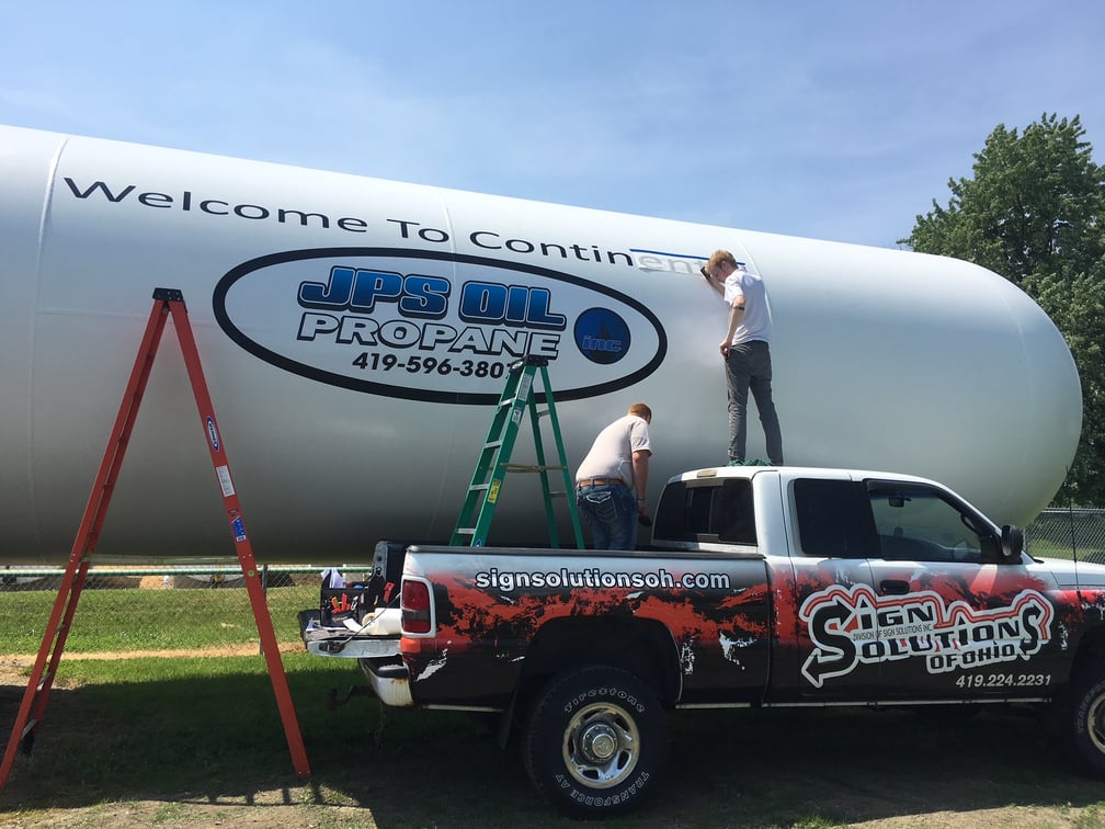 That's A Lot Of Hot Air! Wrapping A Giant Propane Tank